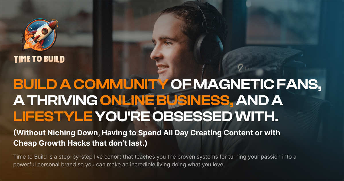 Time To Build by Tom Noske - Turn Your Passion Into Your Personal Brand